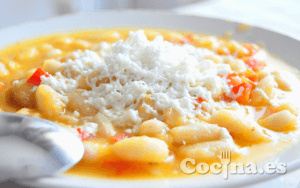 Receta: alubias con queso